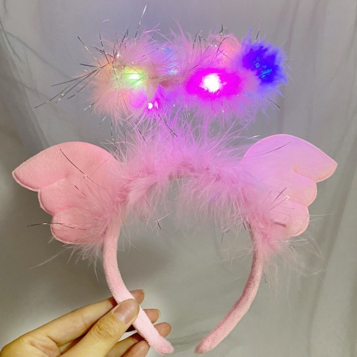 Vinchas ANGEL Rosa/Blanca Luminosas x1 – Kingdom Balloon