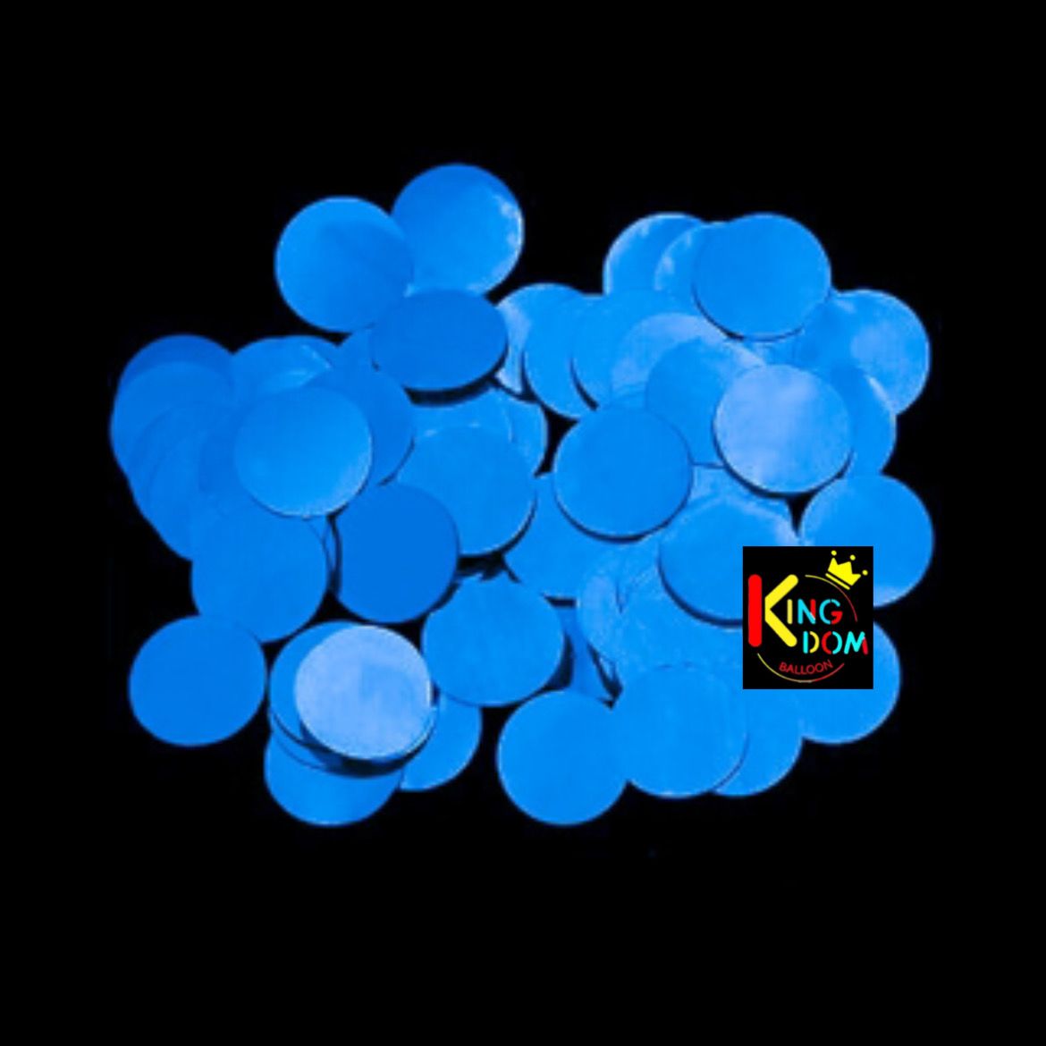 Confeti Metalizado Redondo Azul 20g – Kingdom Balloon