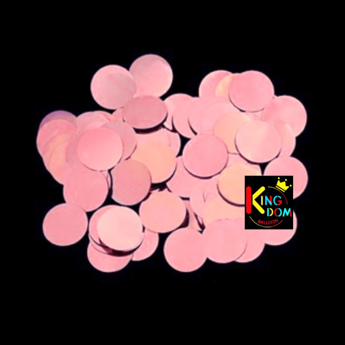 Confeti Metalizado Redondo Rosa 20g – Kingdom Balloon